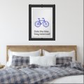 Custom Inspirational Life Lessons, Bike Line Art Framed Art | Zazzle