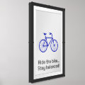 Custom Inspirational Life Lessons, Bike Line Art Framed Art | Zazzle