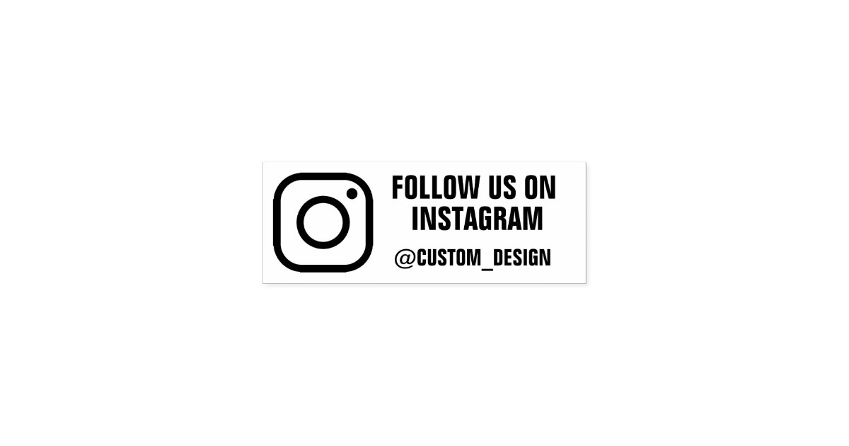Custom Instagram Address Rubber Stamp | Zazzle