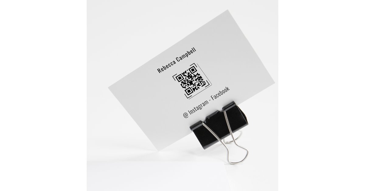 Custom Instagram Facebook Business Qr Code Rubber Stamp | Zazzle