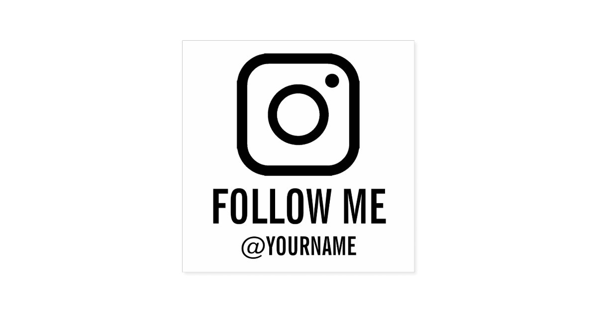 Custom Instagram | Follow me on Instagram Self-ink Self-inking Stamp ...