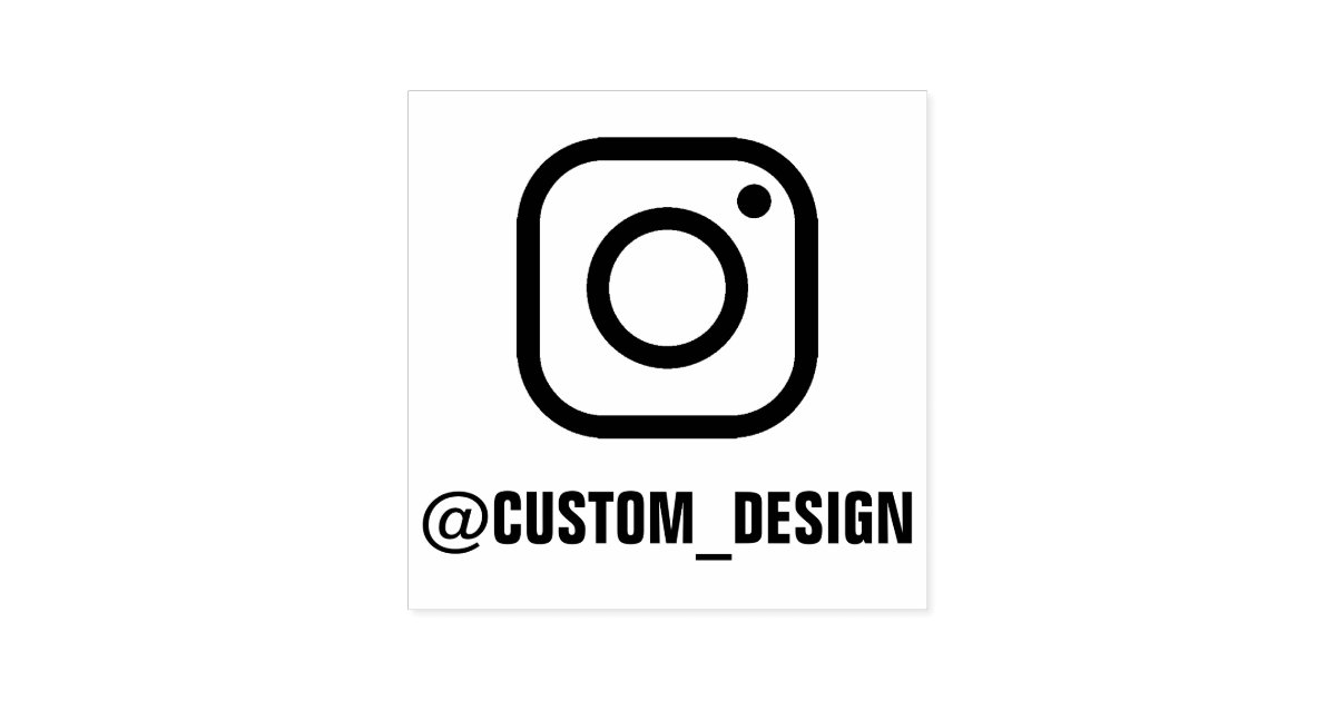Custom Instagram For Business Or Personal Self-inking Stamp | Zazzle