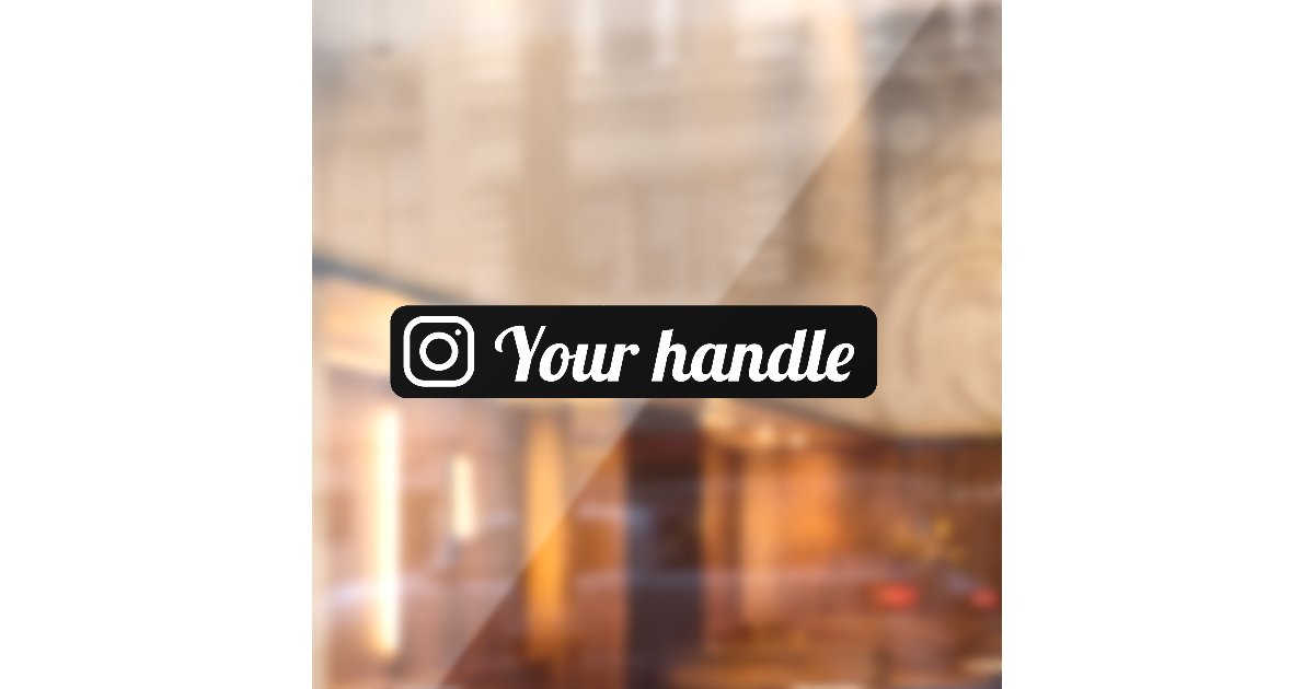 Custom Instagram Logo handle window car decal | Zazzle