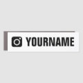 Custom instagram name bumper magnet with logo | Zazzle