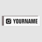 Custom instagram name bumper magnet with logo | Zazzle