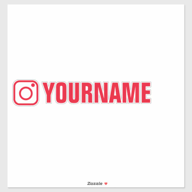 Custom instagram sign vinyl car sticker with logo | Zazzle