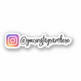 Custom Instagram Social Media Sticker | Zazzle