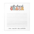Custom Instructional Coach Educational Coach Retro Notepad | Zazzle