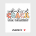 Custom Instructional Coach Educational Coach Retro Sticker | Zazzle