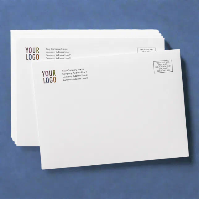 Custom Invitation Envelopes Business Logo A6 4x6 | Zazzle