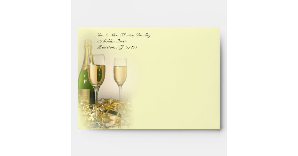 Custom Invitation Envelopes - Champagne Buff | Zazzle