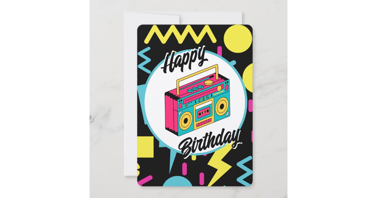 Custom Invitation - Retro 80s 90s Theme Party | Zazzle