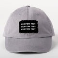 Custom Iron On Black & White Text Employee Uniform Patch | Zazzle