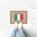 Custom Italian Flag Family Name Door Mat | Zazzle