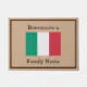 Custom Italian Flag Family Name Door Mat | Zazzle