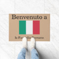 Custom Italian Flag la Famiglia Family Name Doormat | Zazzle