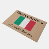 Custom Italian Flag la Famiglia Family Name Doormat | Zazzle