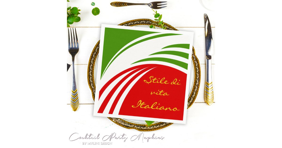 Custom Italian Flag Napkins | Zazzle