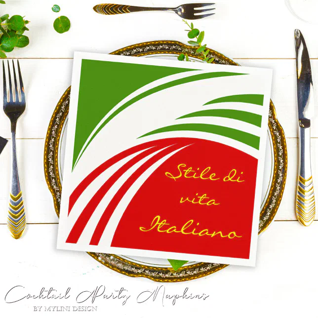 Custom Italian Flag Napkins | Zazzle
