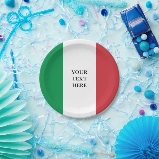 Custom Italian flag of Italy paper party plates | Zazzle