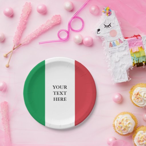 Custom Italian flag of Italy paper party plates | Zazzle