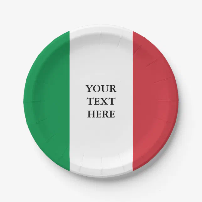 Custom Italian flag of Italy paper party plates | Zazzle