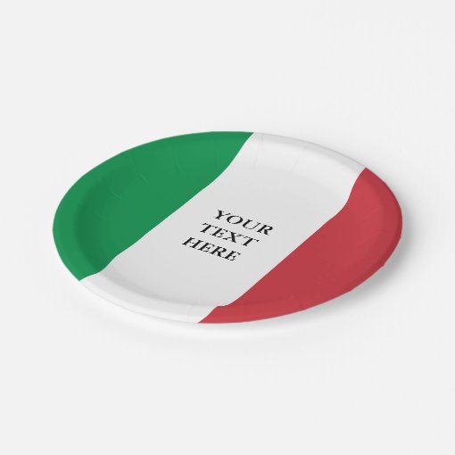 Custom Italian flag of Italy paper party plates | Zazzle