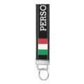 Custom Italian flag wrist keychain for Italy | Zazzle