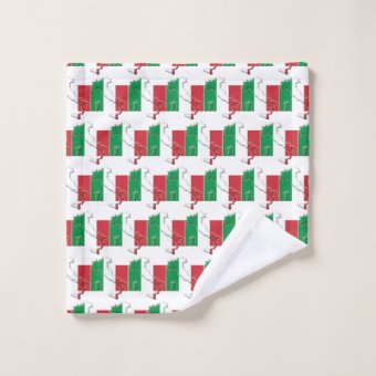 Custom ITALY FLAG Bath Towel Set | Zazzle