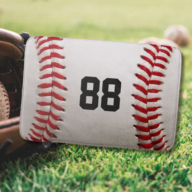 Custom Jersey Number Baseball Player Design Bath Mat | Zazzle