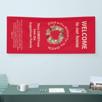 Custom JESUS IS THE REASON Christmas Banner | Zazzle