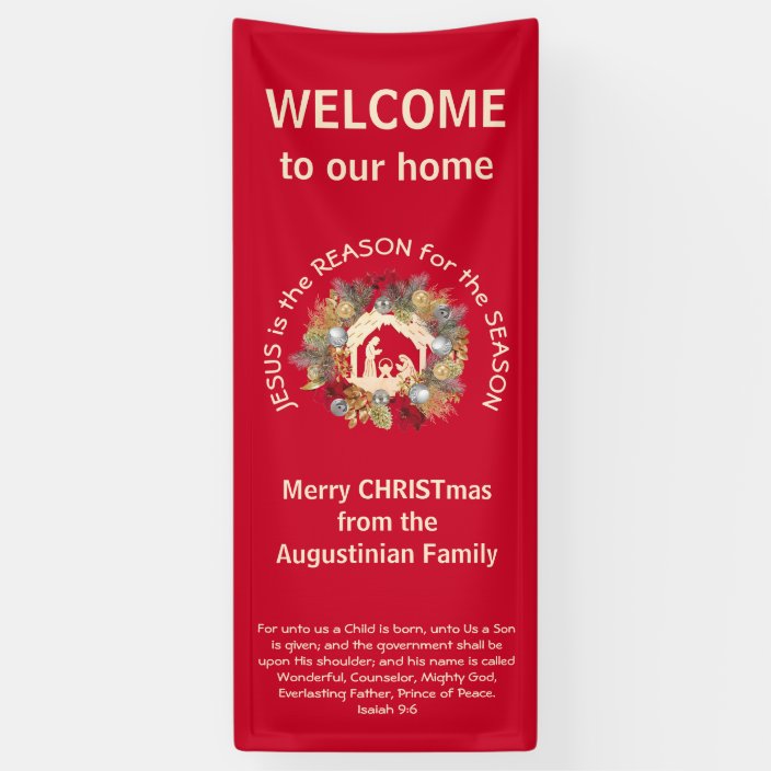 Custom JESUS IS THE REASON Christmas Banner | Zazzle