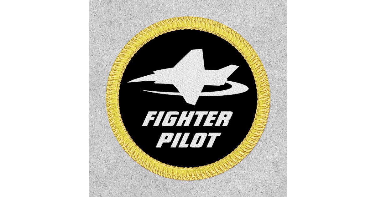 Custom jet fighter pilot aviation patch for kids | Zazzle