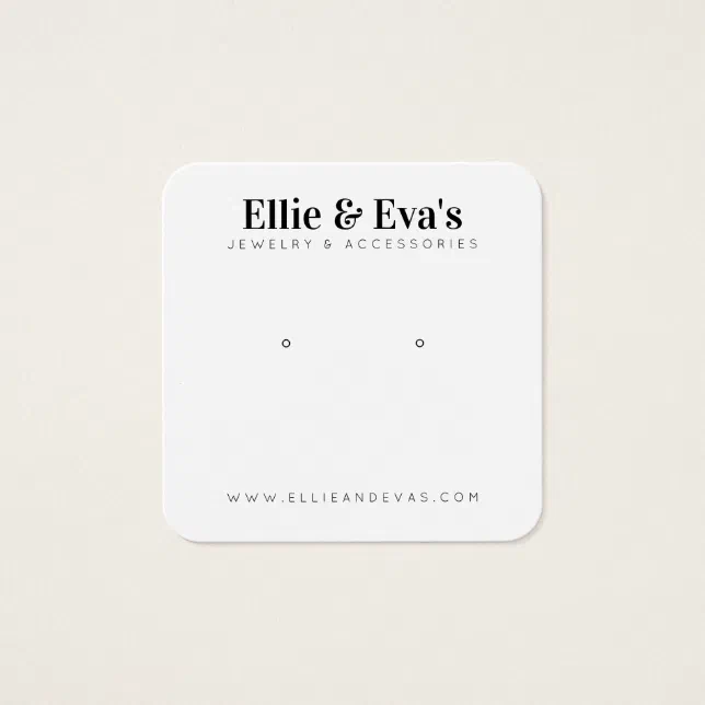 Custom Jewelry Display Card in Clean Modern Design | Zazzle