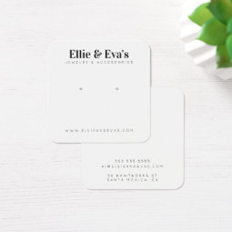 Custom Jewelry Display Card in Clean Modern Design | Zazzle