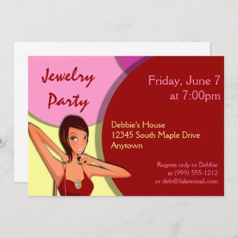 Custom Jewelry Party Invitations | Zazzle