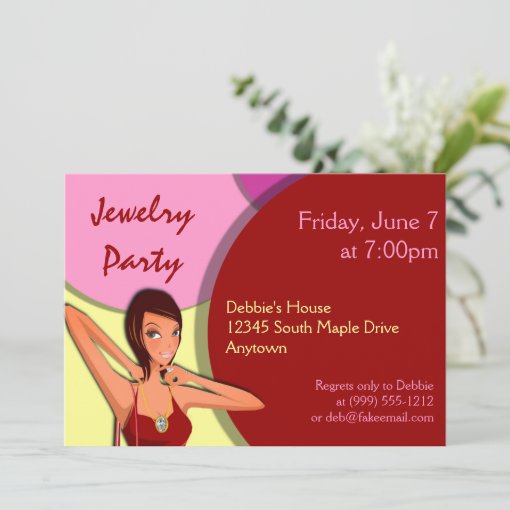 Custom Jewelry Party Invitations | Zazzle