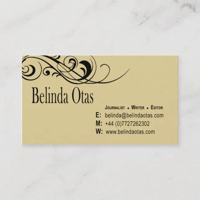 Custom Journalist Writer Editor Business Card | Zazzle