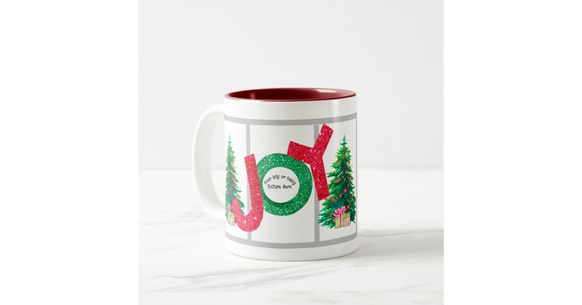 Custom Joy Family Baby Photo Mug - Two Tone Gift | Zazzle