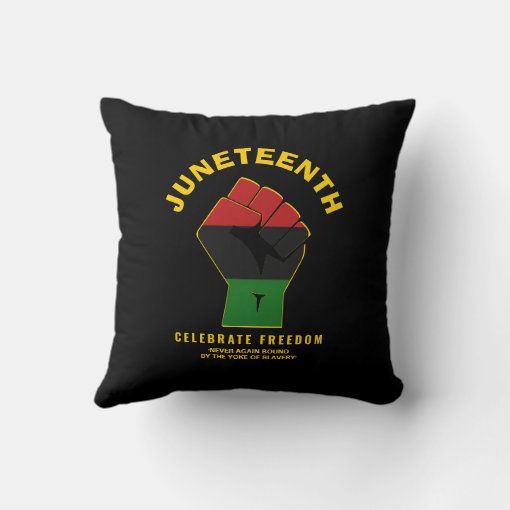 Custom JUNETEENTH Celebrate Freedom Throw Pillow | Zazzle