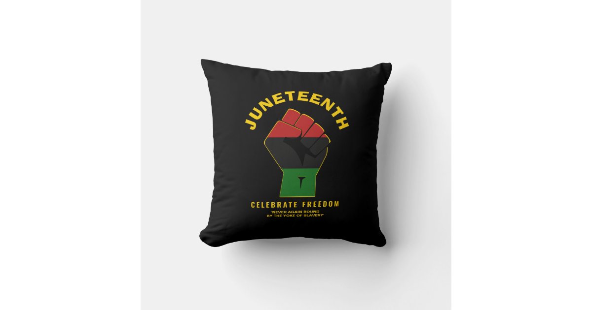 Custom JUNETEENTH Celebrate Freedom Throw Pillow | Zazzle