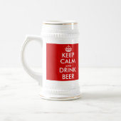 Custom Keep Calm Beer Mug | Customizable template | Zazzle