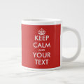 Custom keep calm big extra large giant jumbo mug | Zazzle