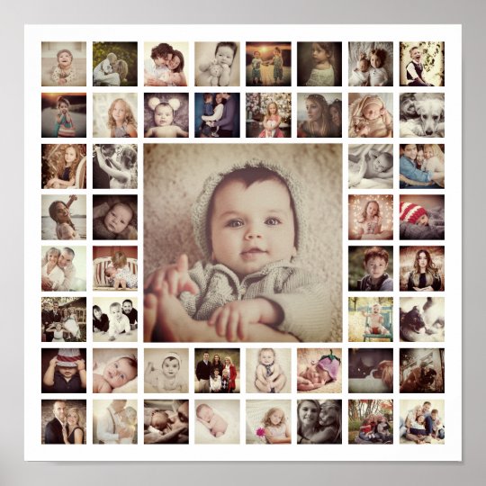 Custom Keepsake Filter Photo Collage Personalized Poster | Zazzle.com