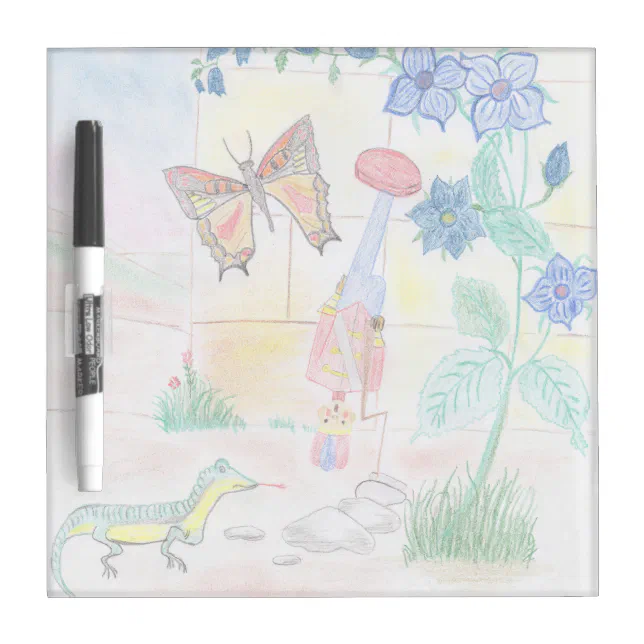 Custom Kids Artwork, Nutcracker toy, butterfly, Dry Erase Board | Zazzle