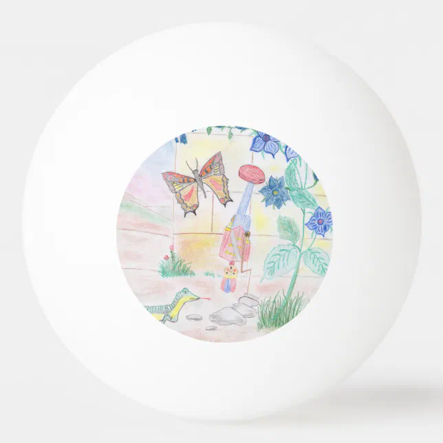 Custom Kids Artwork, Nutcracker toy, butterfly, Ping Pong Ball | Zazzle
