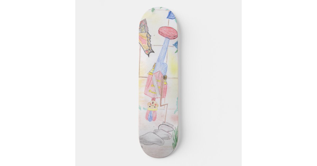 Custom Kids Artwork, Nutcracker toy, butterfly, Skateboard | Zazzle