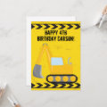 Custom Kids Construction Vehicle Happy Birthday Card | Zazzle