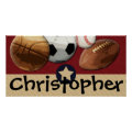 Custom Kids Name All-star Sports Wall Art | Zazzle