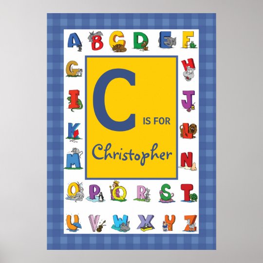 Custom Kids Name / Alphabet Poster | Zazzle.com